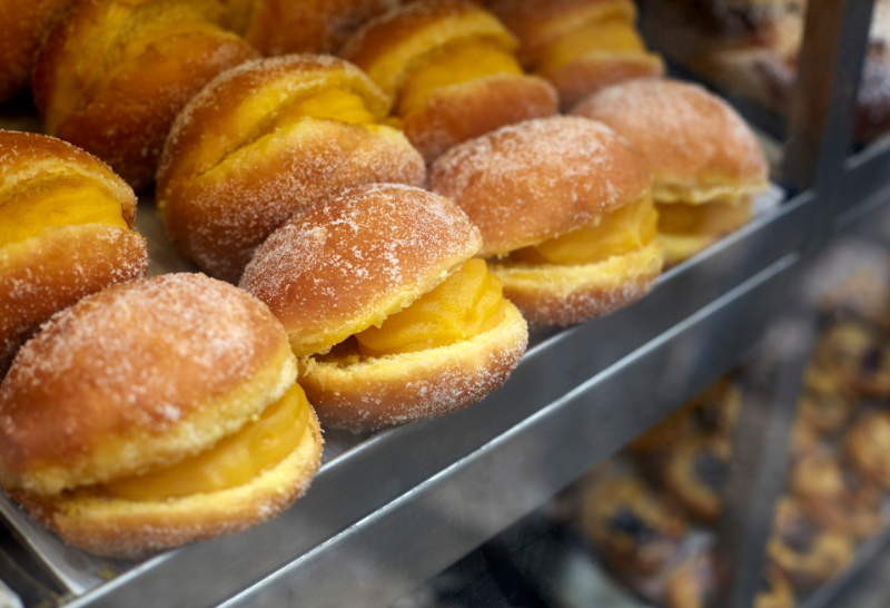 Professional recipe: Berlinas con crema. Breakdown, cost and technical ...